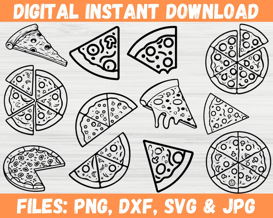 Pizza SVG Bundlepizza Clipart Fast Food PNG Pizza Lover, Pizza Slice ...