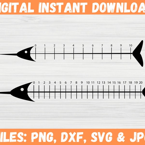 Fish Ruler Svg - Etsy