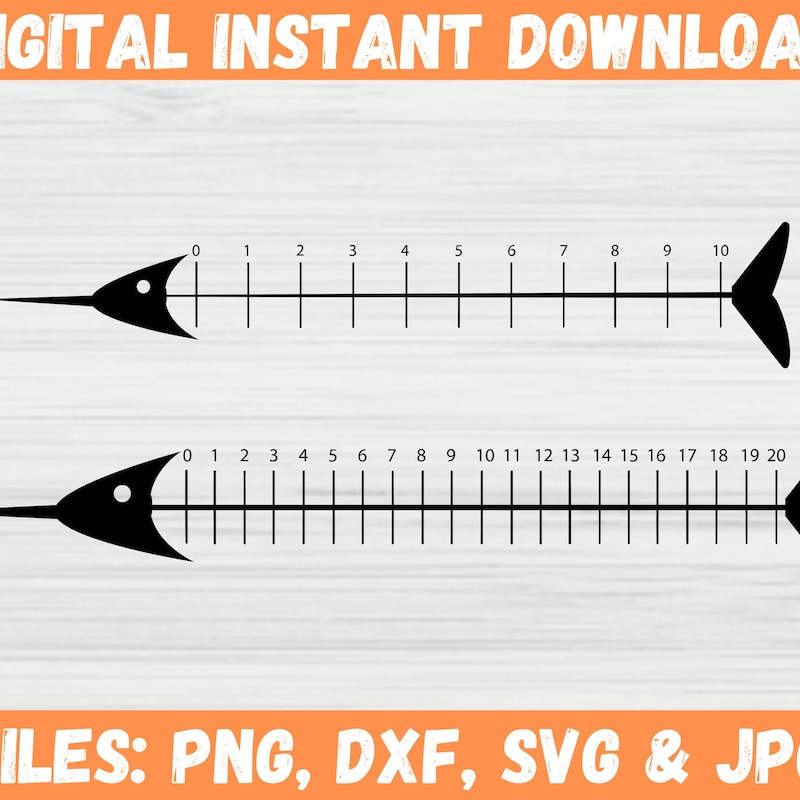 Fish Ruler Svg - Etsy