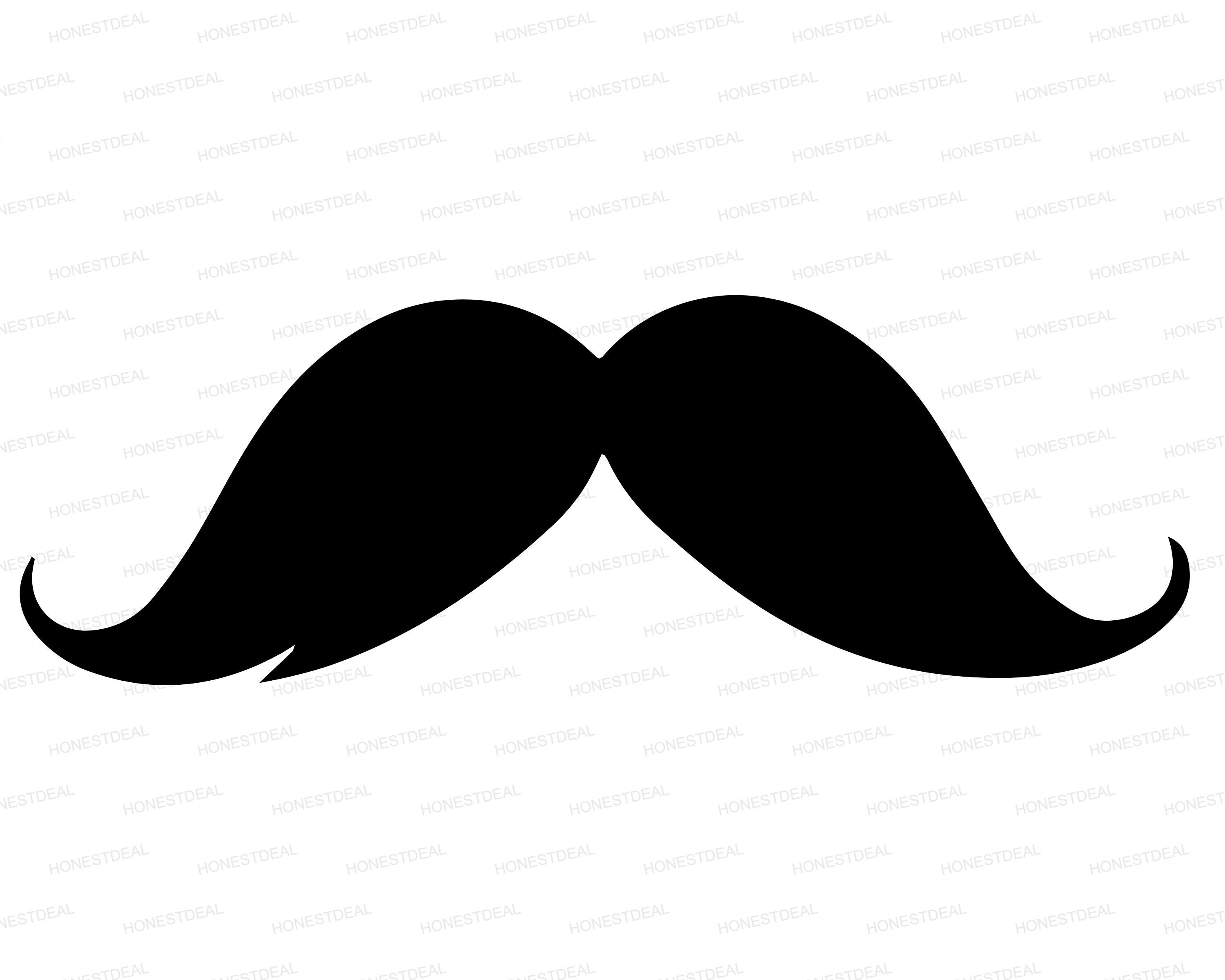 Mustache Beard Clipart Vector Stylish Designs for Crafts and - Etsy