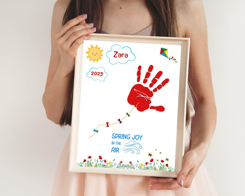 Spring Handprint & Footprint Craft Bundle for Kids, Printable Spring ...