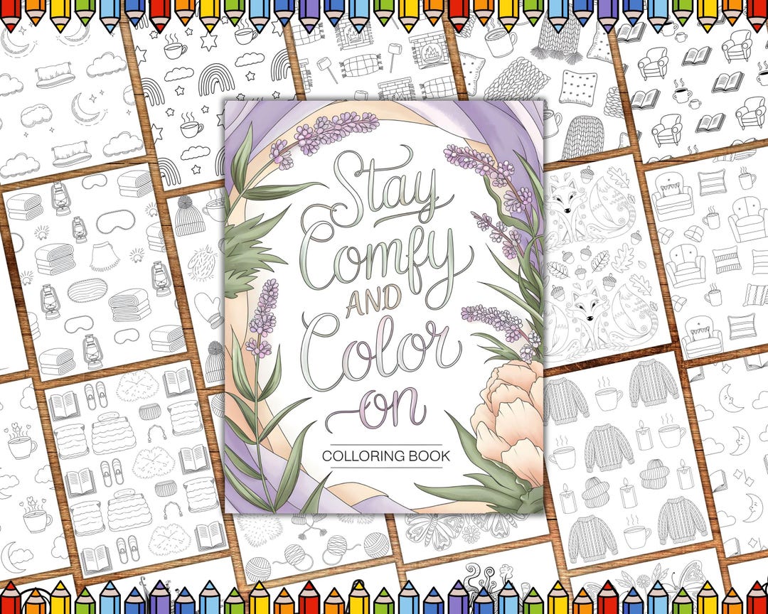 Comfy Patterns Coloring Page, Relaxing Patterns Adult Coloring Book ...