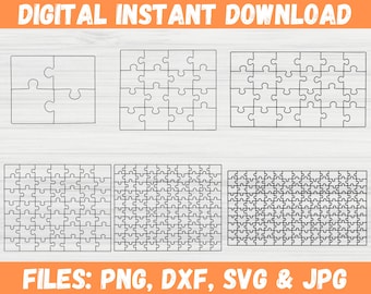 Puzzle SVG Bundle, Jigsaw Pieces, Puzzle Clipart, Puzzle Template ...