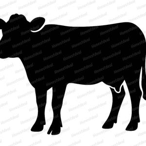 Beef Cattle SVG Bundle, Farm Cow Silhouette Cut Files, Angus Bull Ranch ...