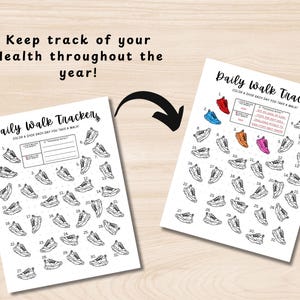 Daily Walk Tracker Printable, Fitness Journal Tracker Page, Workout ...