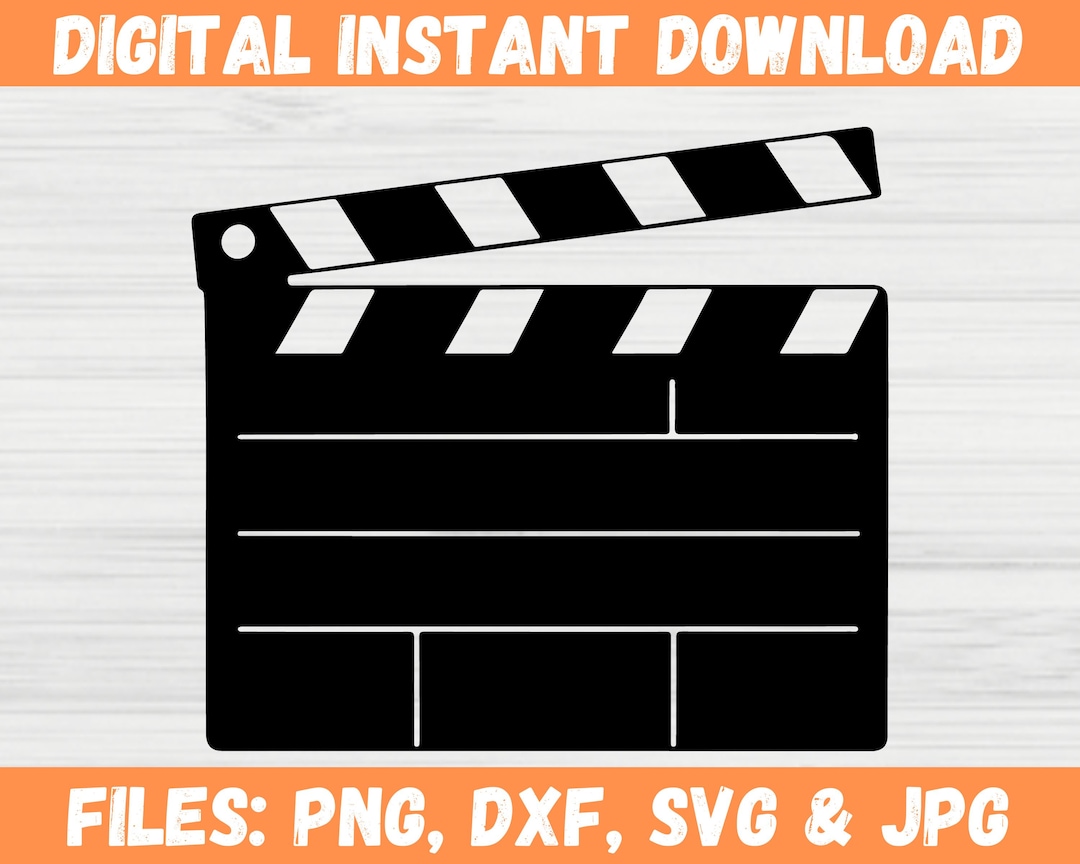 Clapperboard SVG | Clapperboard Svg Laser | Movie Clapperboard Svg ...
