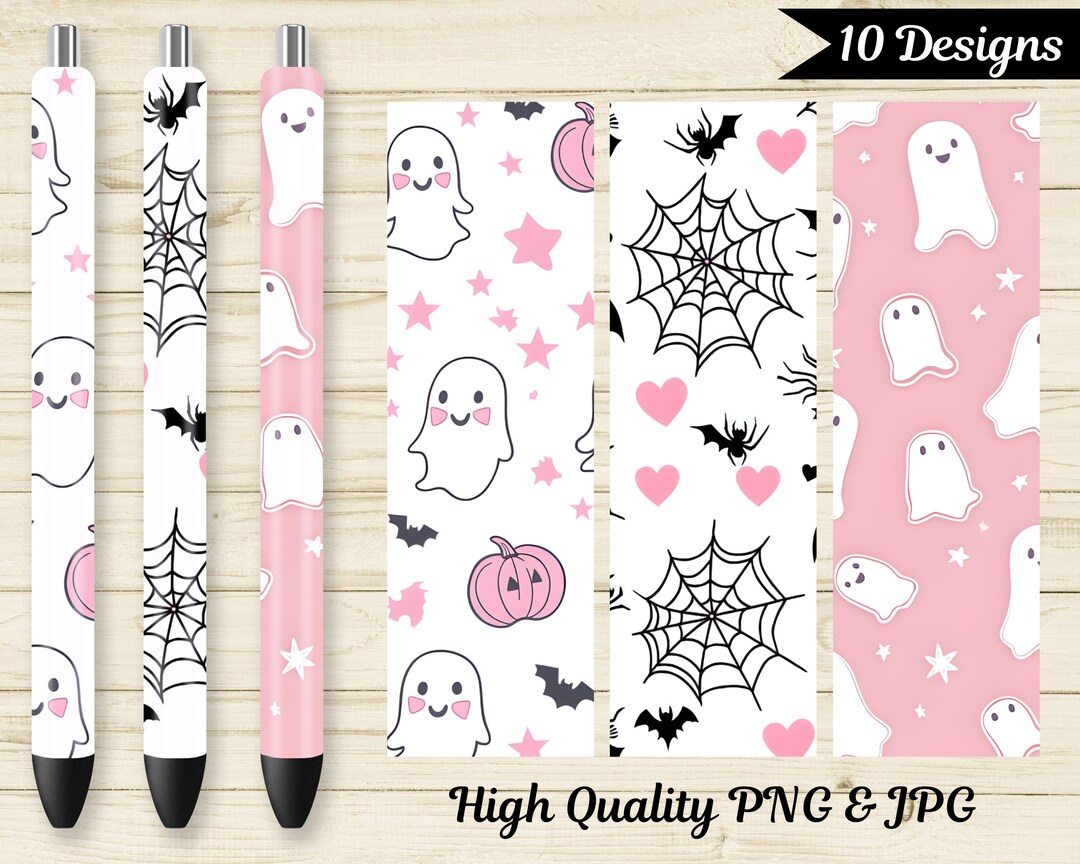 Cute Halloween Pen Wraps, Spooky Epoxy Pen Wrap, Waterslide Pen Skin ...