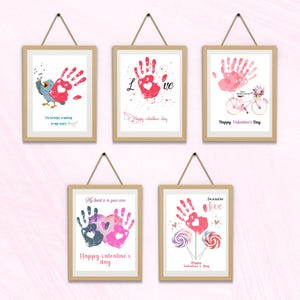 Valentine Handprint Art, Valentine Preschool Craft, Toddler Holiday Art ...