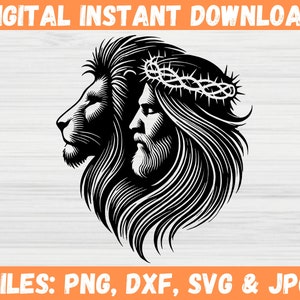 Jesus Lion Svg, Christian Jesus Lion SVG, Religious Svg, Jesus Svg ...