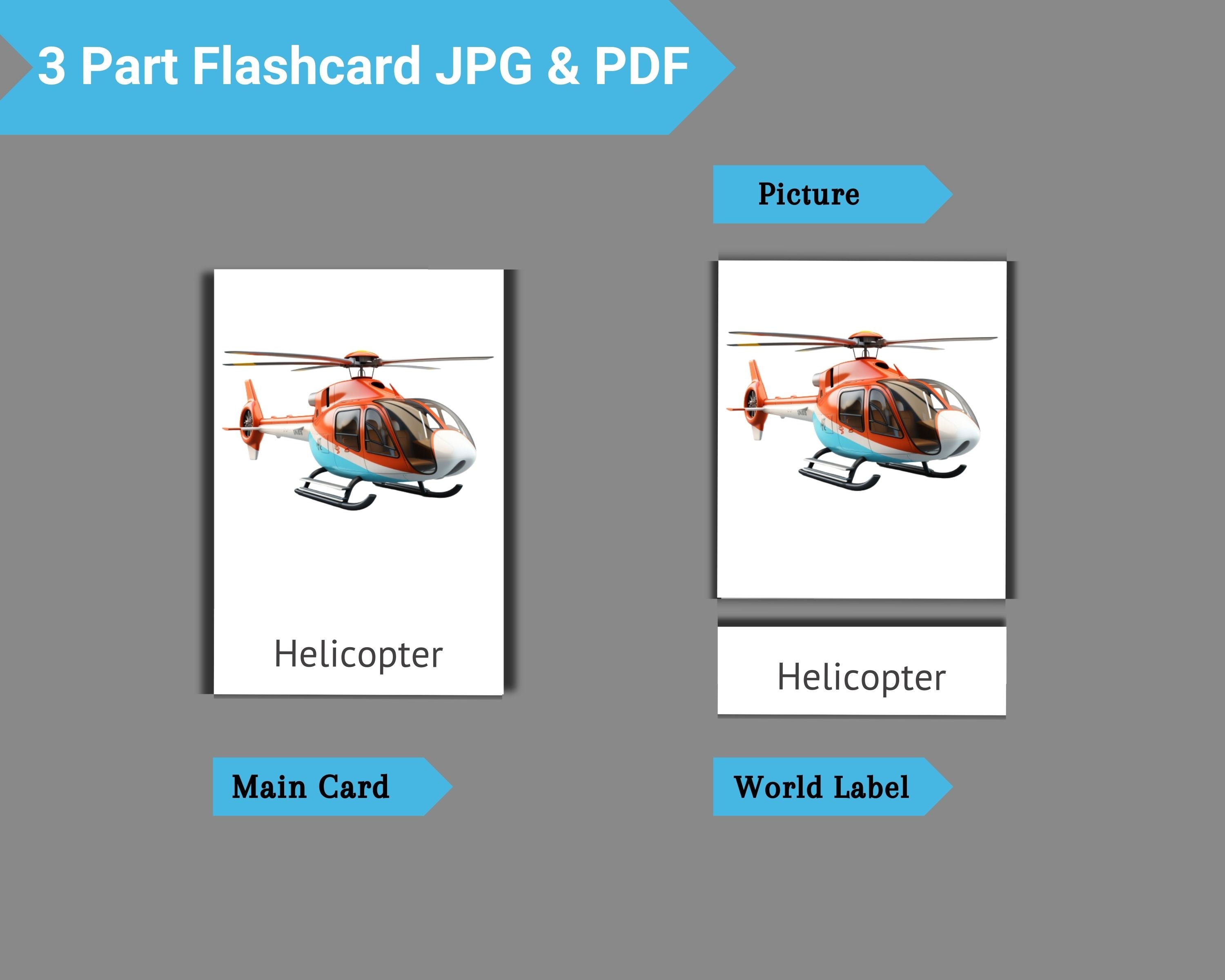 Vehicles Flashcards | Editable PDF Kid Flashcards | Flashcards ...