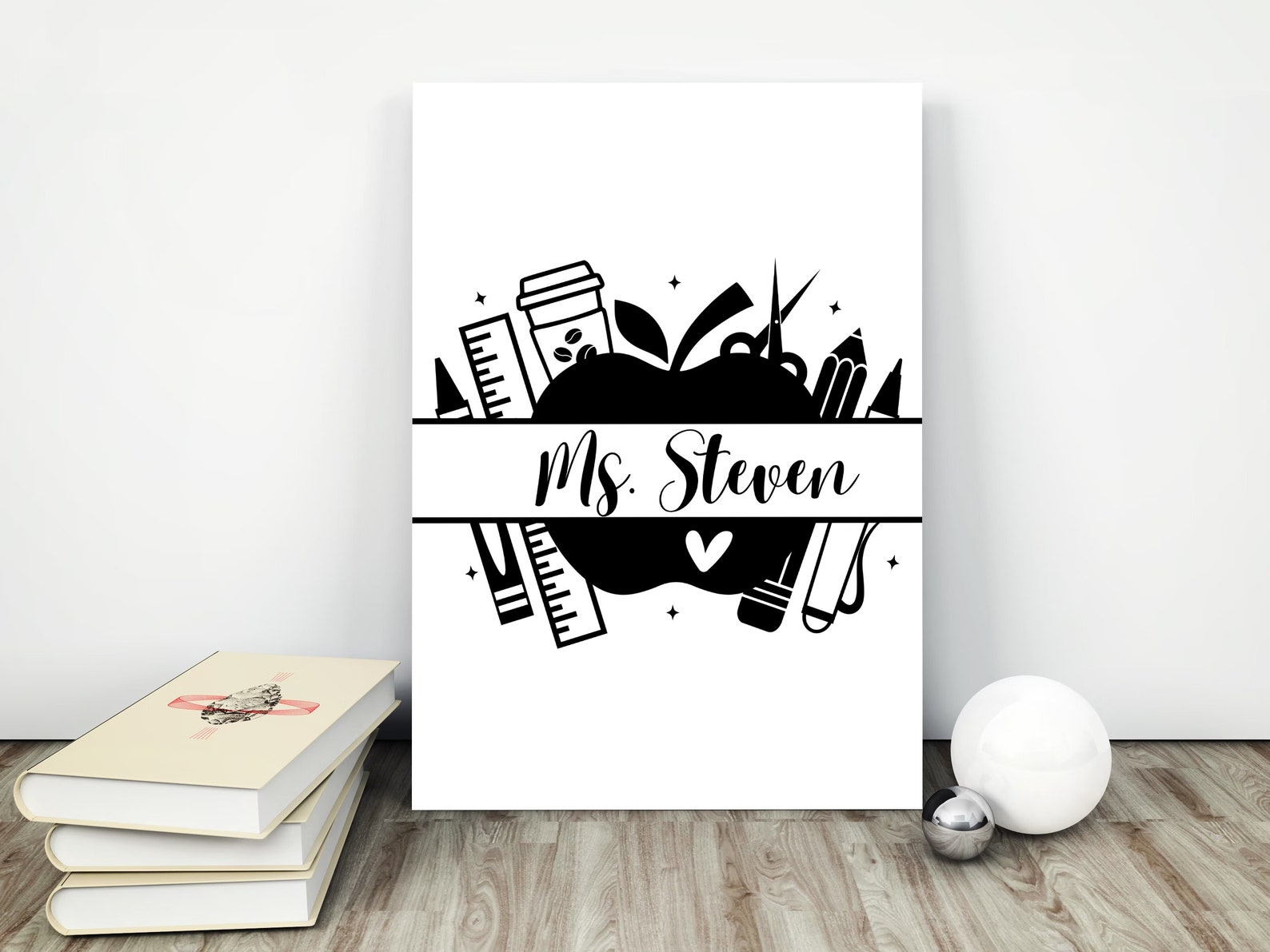 Teacher Split Monogram SVG Apple School Supplies Svg Back to - Etsy