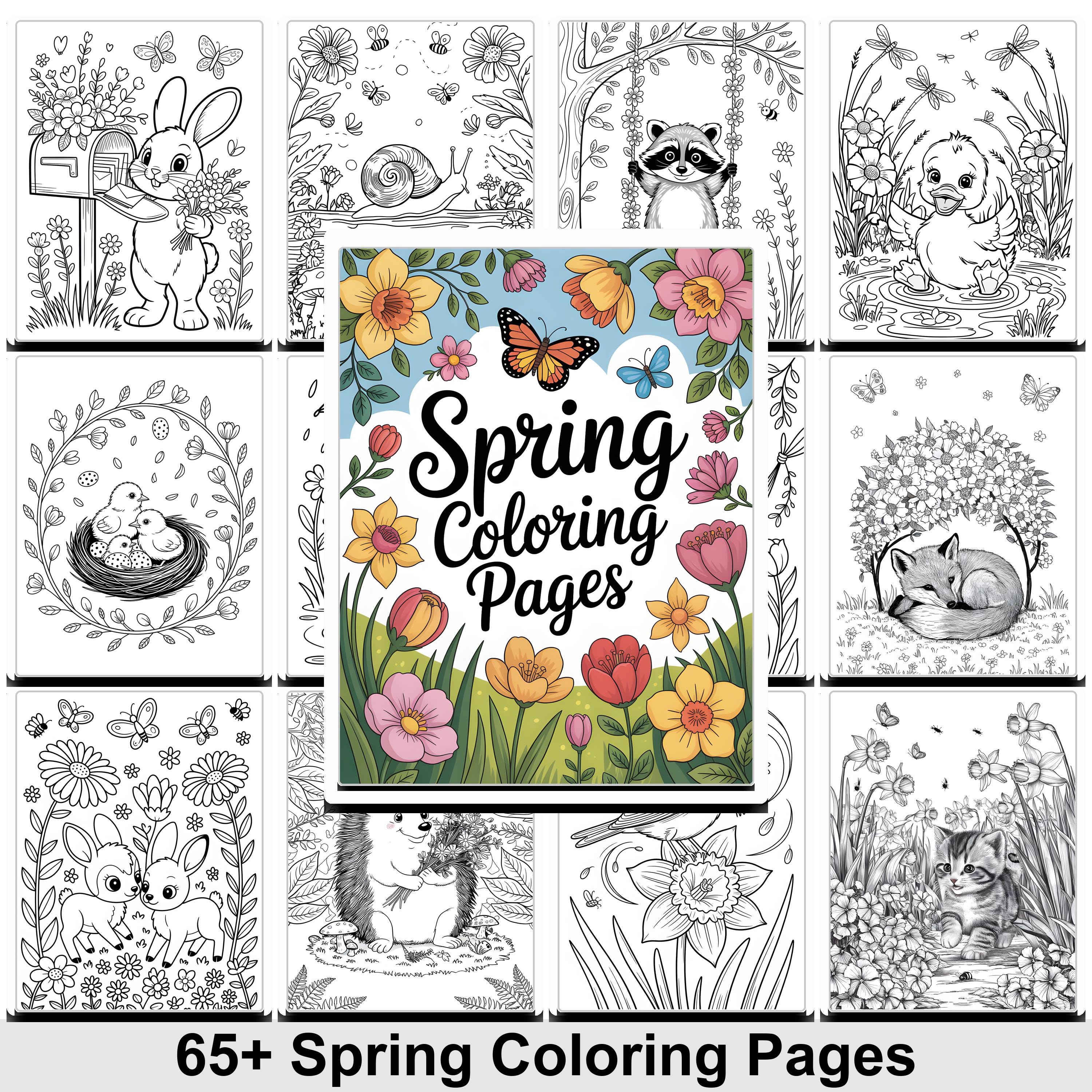 65+ Spring Coloring Pages Printable | Kids & Adult Coloring Book PDF ...