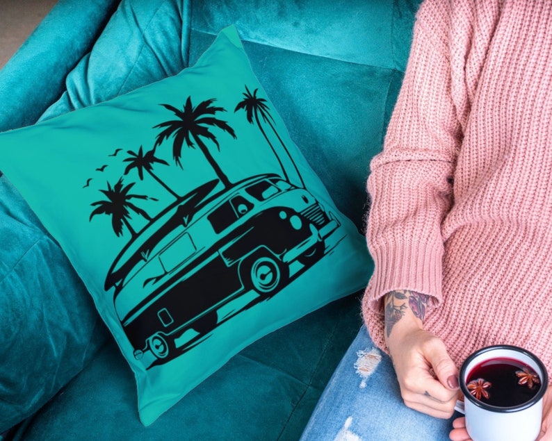 Beach Surf Van Svg, Summer Time Van, Hippie Van, Summer Shirt Svg ...