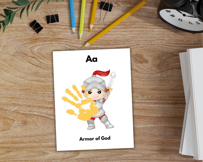 A-Z Bible Handprint Book, Alphabet Handprint Art, Toddler Craft and ...