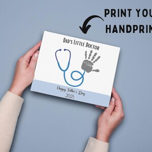 Doctor Handprint Art Craft, Digital Father's Day Gift Clipart, Homemade ...