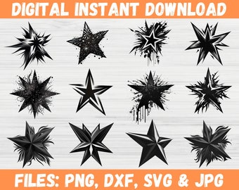 Star SVG, Twinkling Stars, Sparkle Cut Files for Cricut, Sparkling ...