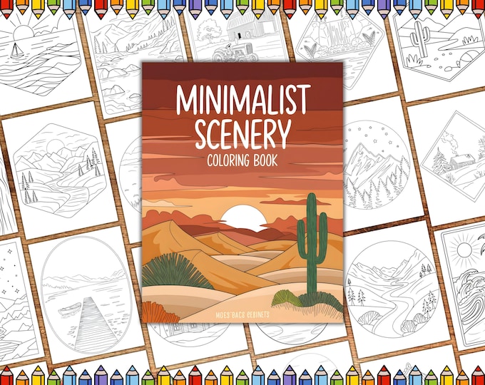 Square Coloring Page for A5 Journal, Simple Printable Coloring Page for ...