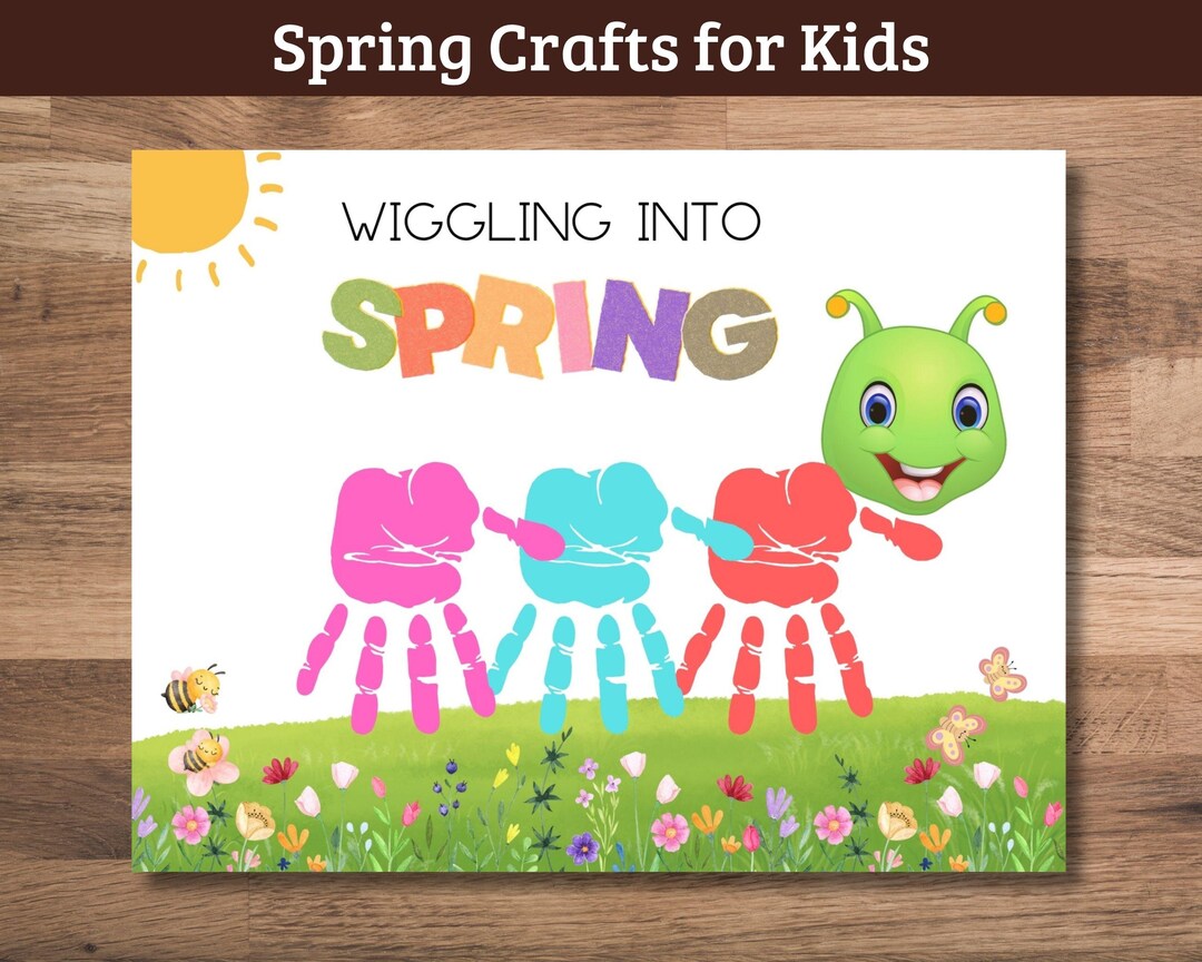 Spring Handprint Craft for Kids, Printable Art for Toddlers, Daycare ...