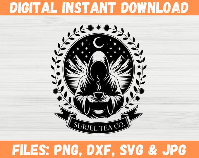 Suriel Tea SVG Cut File for Cricut + Silhouette Cutting Machines ...