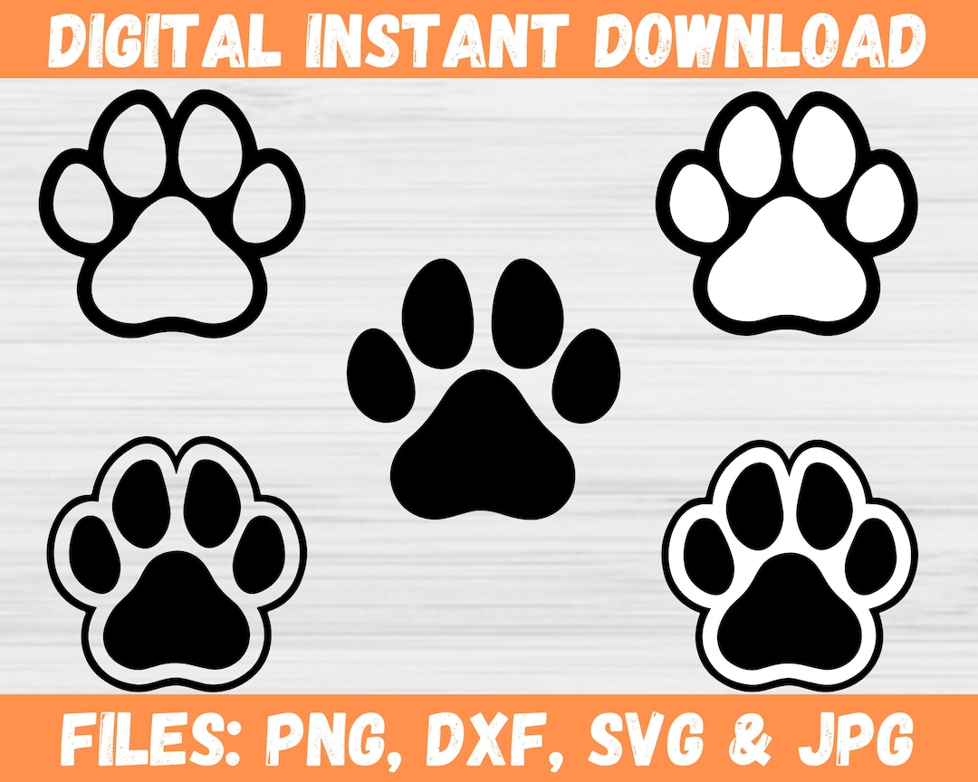 Dog Paw Print Svg - Paw Print Svg for Dog Mama - Instant Download ...