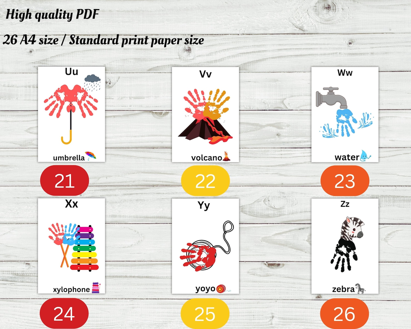 Handprint Alphabet Book Template, Preschool & Kindergarten Craft, DIY ...