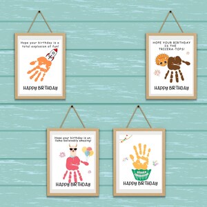 Birthday Handprint Art, Children Handprint, Activity Handprint Art ...