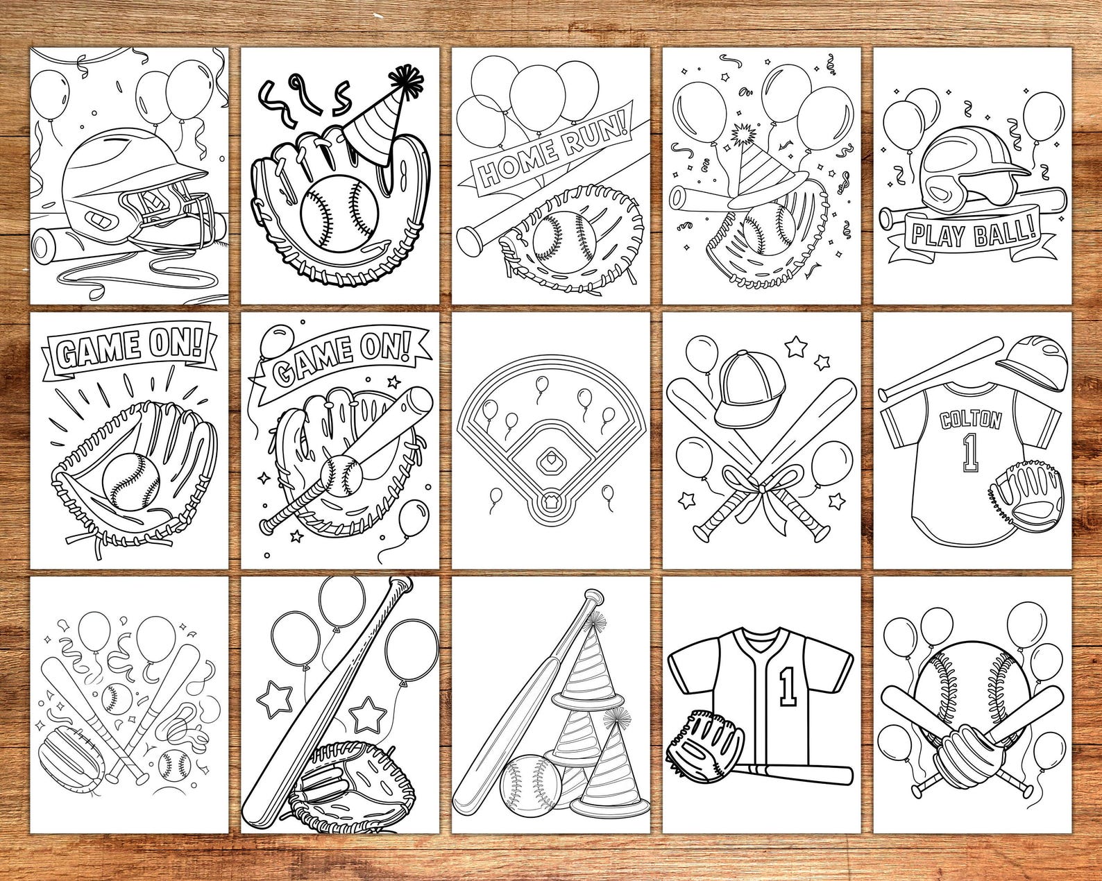 Baseball Party Coloring Pages, Baseball Birthday Party Games, Rookie of ...