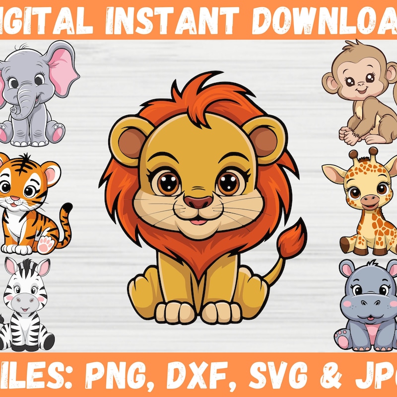 Jungle Animals Svg - Etsy