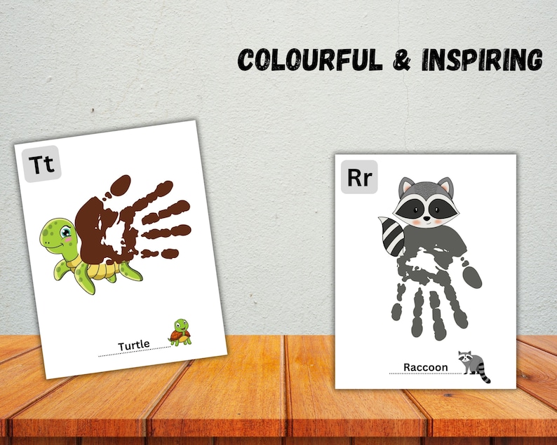 Animal Alphabet Handprint Art Craft, Baby Toddler Activity, Classroom ...