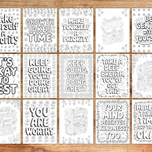 Mental Health Coloring Page, Motivational Quotes Color Page ...