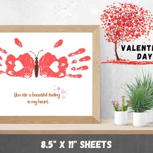 Valentine Handprint Art, Valentine Preschool Craft, Toddler Holiday Art ...
