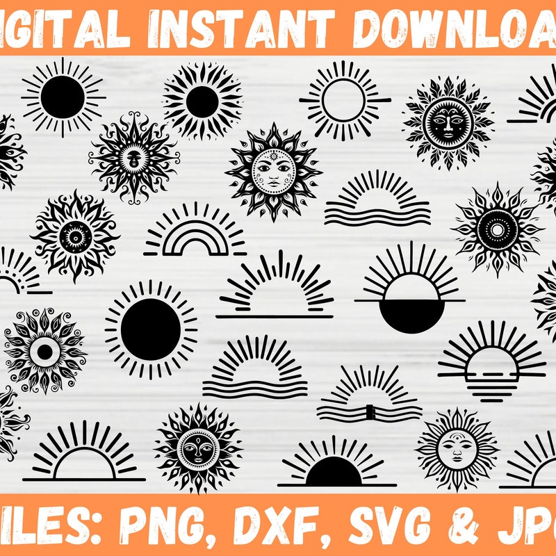 Sun Svg - Etsy