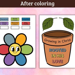 Growing in Christ Craft Kids, Bible Printable Activity, Sunday School ...