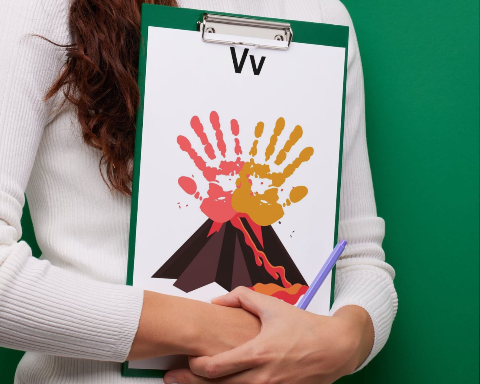 Handprint Alphabet Book Template, Preschool & Kindergarten Craft, DIY ...