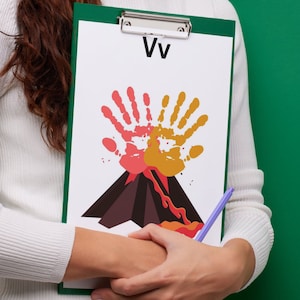 Handprint Alphabet Book Template, Preschool & Kindergarten Craft, DIY ...