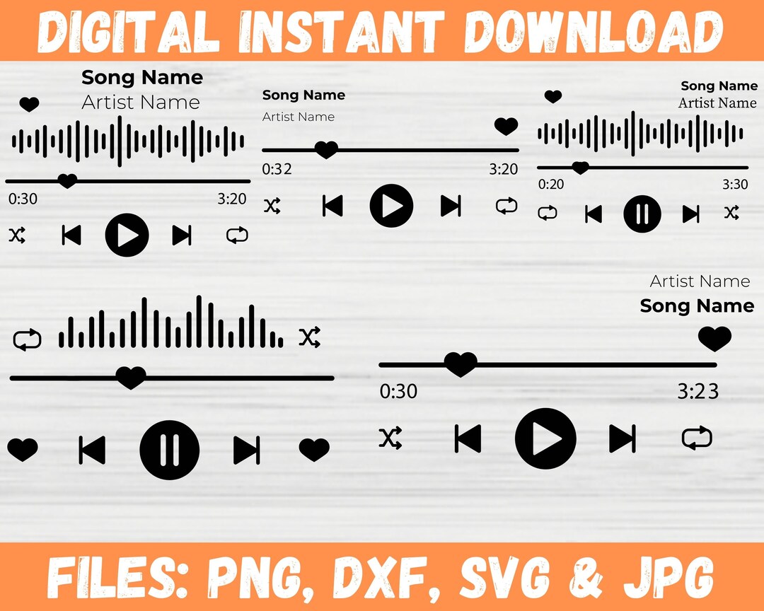 Music Player Svg Bundle, Audio Control Display Clipart, Song Play ...