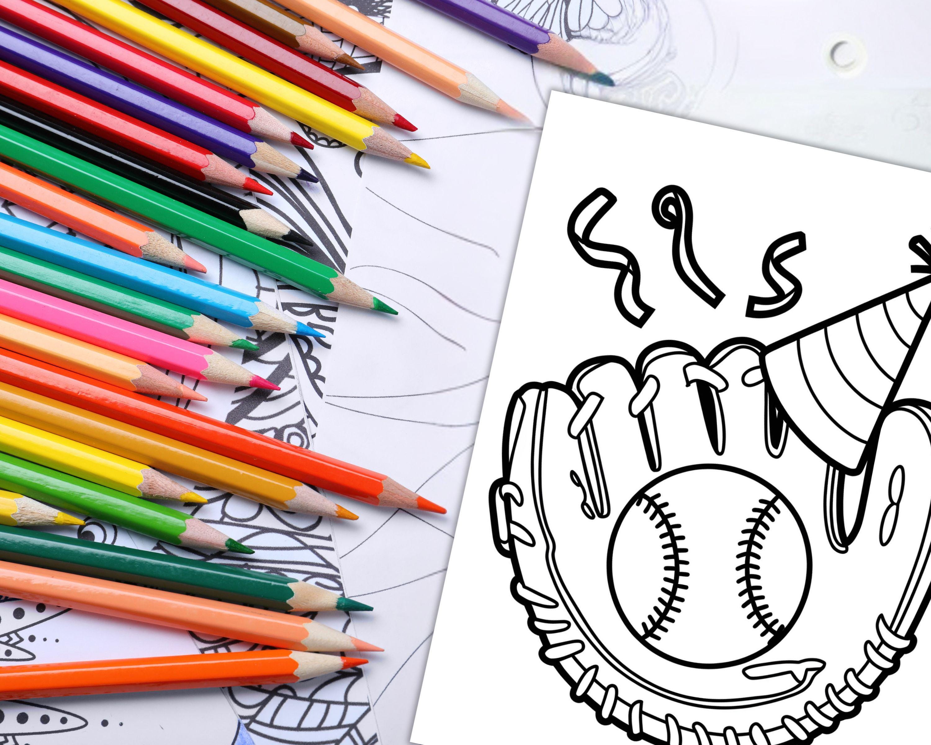 Baseball Party Coloring Pages, Baseball Birthday Party Games, Rookie of ...