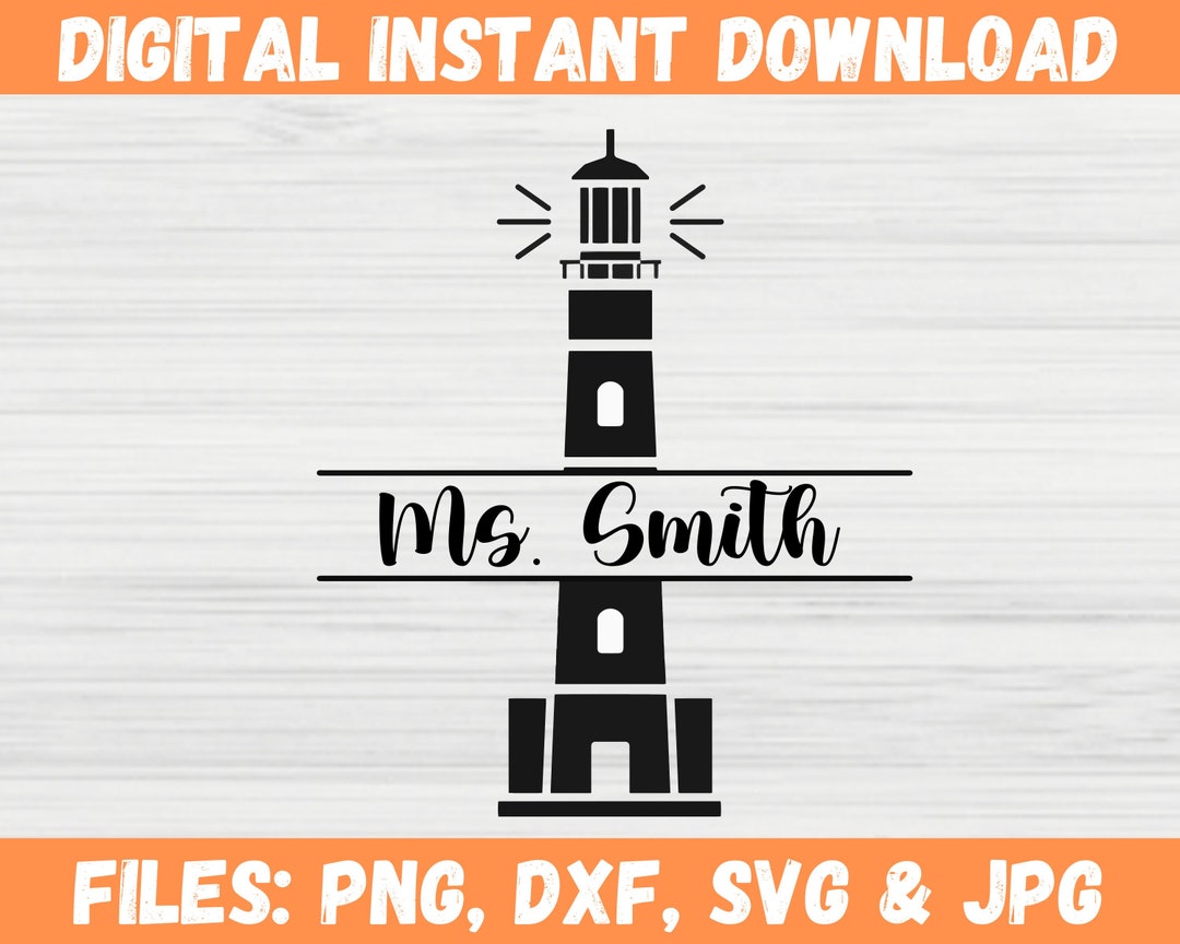 Lighthouse SVG, Ocean Beach Structure Decor, Lighthouse Clipart, Ocean ...