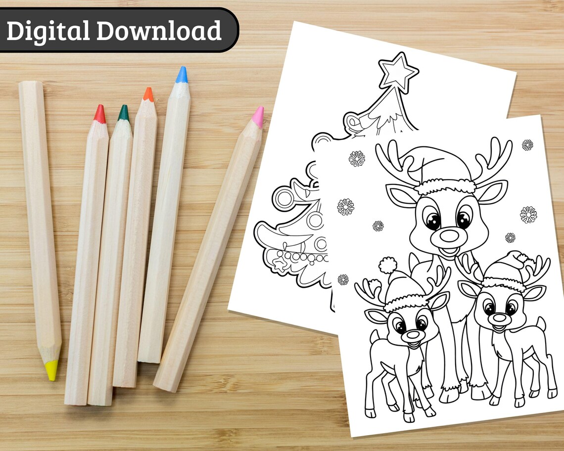 Kids Christmas Coloring Pages, Easy Christmas Kids Coloring Sheets ...
