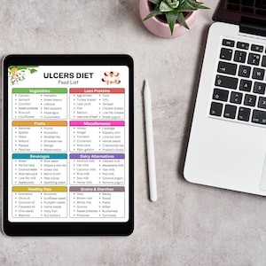 Ulcer Diet Food List & Meal Plan | Printable PDF Guide for Gastric and ...