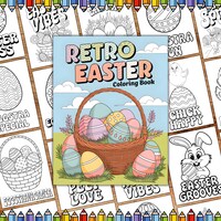 Happy Easter Trace & Coloring Book - Etsy