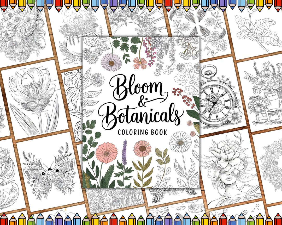 Bloom & Botanicals Coloring Pages, Botanical Bliss Coloring Pages ...