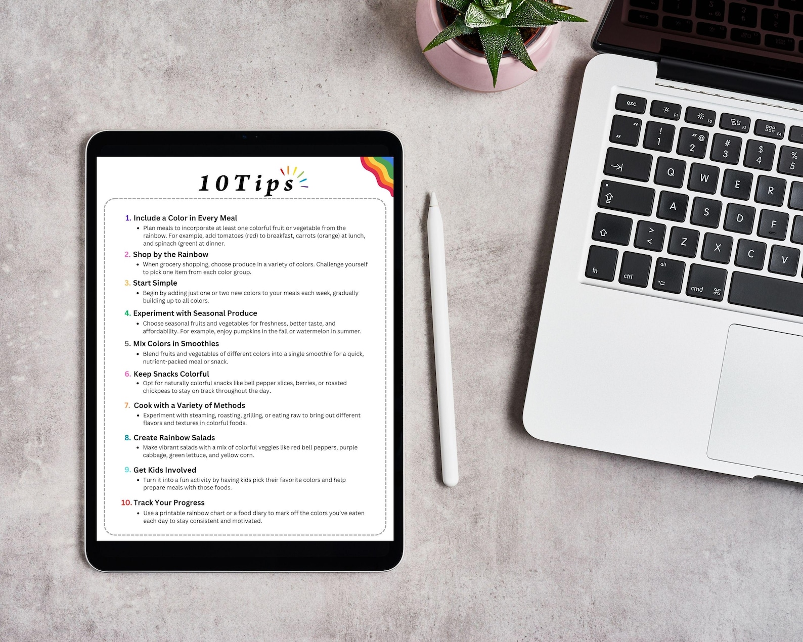 Eat A Rainbow Chart, Incorporate Colorful Fruits & Vegetables Into Your ...