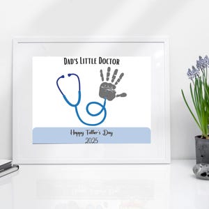Doctor Handprint Art Craft, Digital Father's Day Gift Clipart, Homemade ...