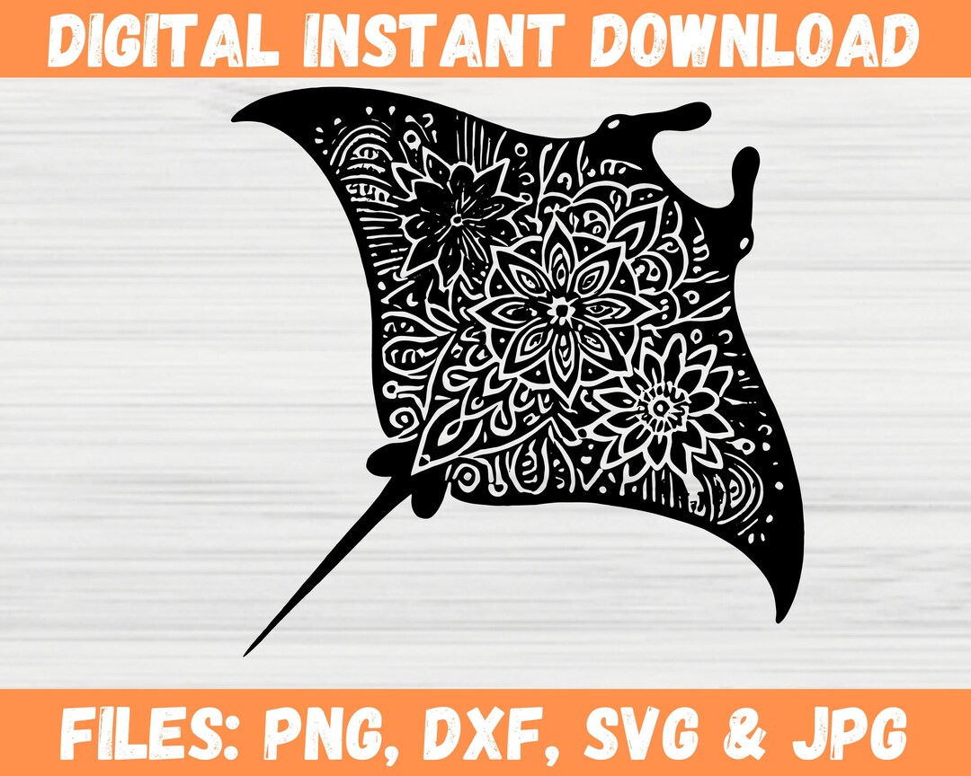 Manta Ray SVG, Sting Ray Svg, Manta Ray Logo, Tropical Manta Ray SVG ...