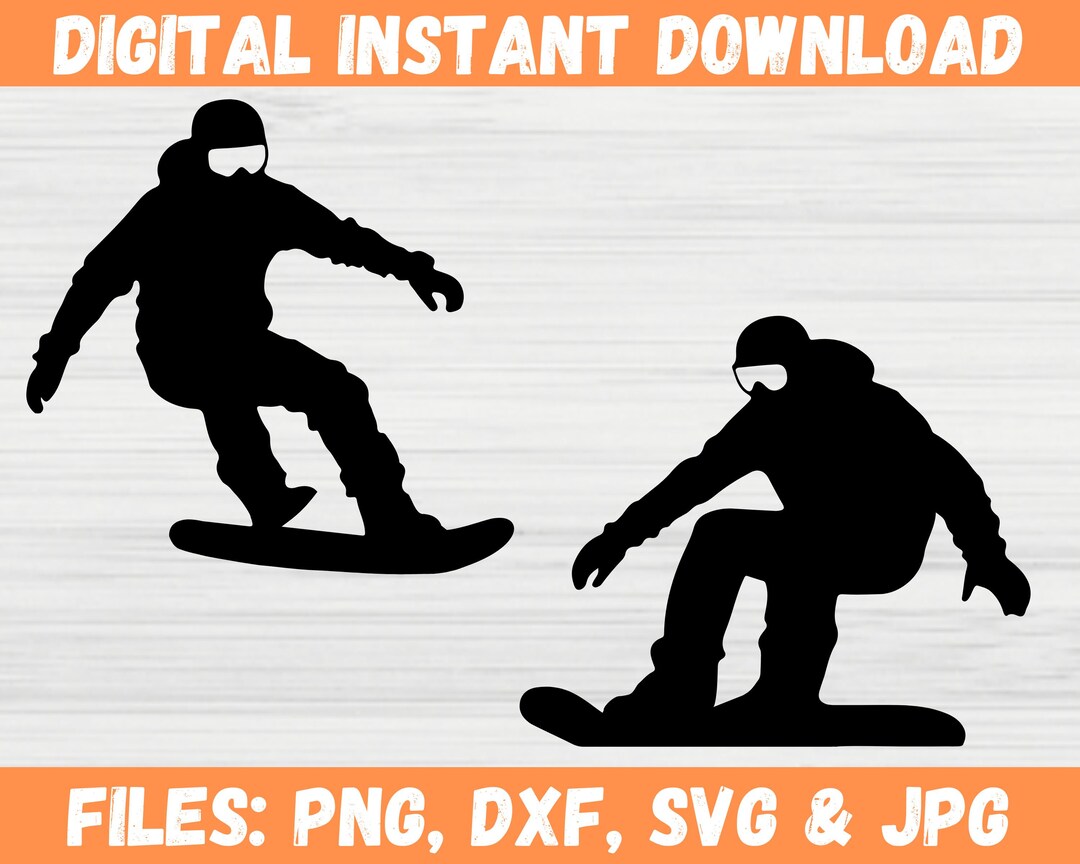 Snowboarder SVG Cut File for Cricut, Winter Sports Decal, Ski Resort ...