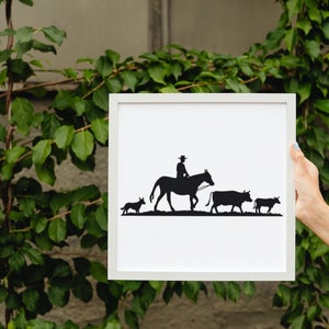 Cattle Drive SVG, Cowboy SVG, Cricut Cut File, Commercial Use, Texas ...