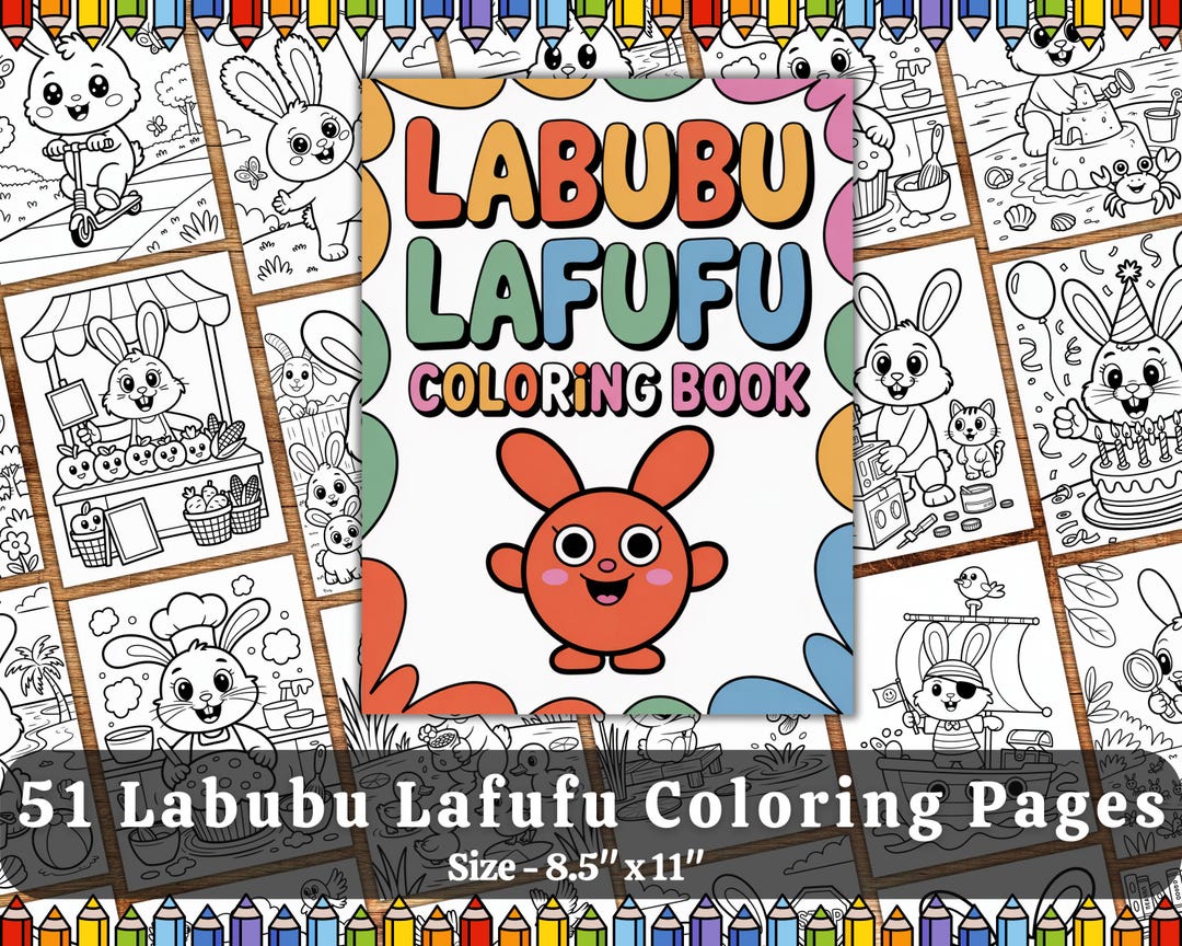 51 Labubu Coloring Pages | Kawaii Lafufu Coloring Book Printable | Pop ...