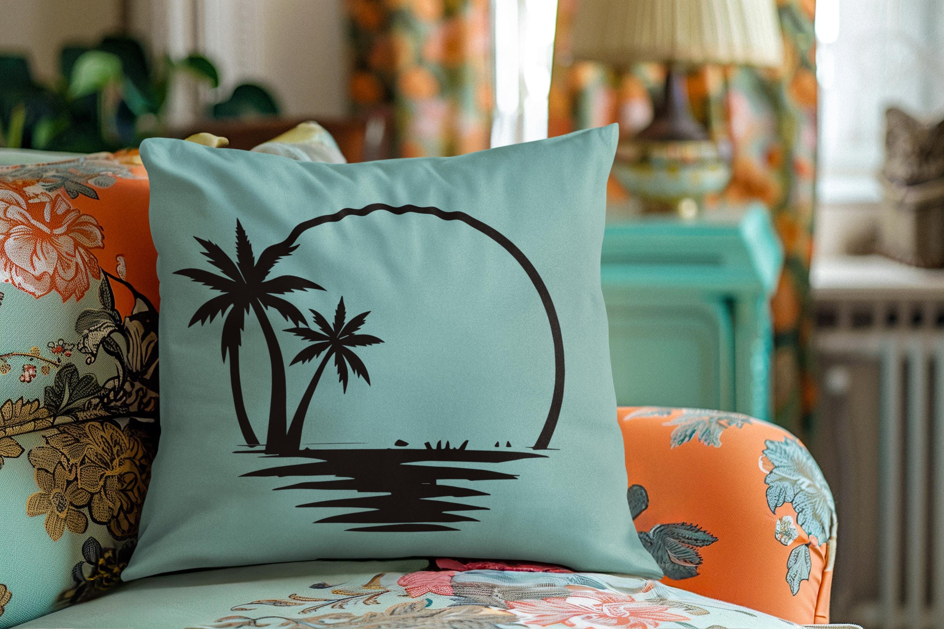 Boho Palm Tree SVG Bundle for Cricut & Silhouette | Tropical Beach Palm ...