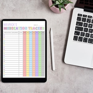 Medication Tracker Printable, Daily Weekly Log Chart, Medicine Schedule ...